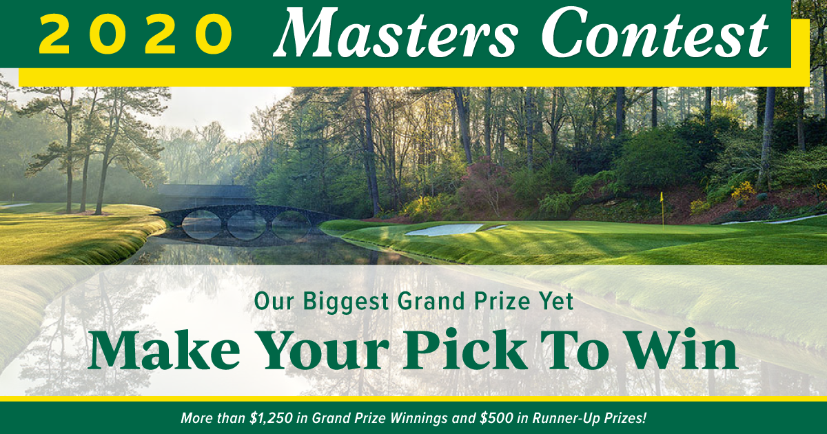 2020 Masters Contest - Our Biggest Grand Prize Yet